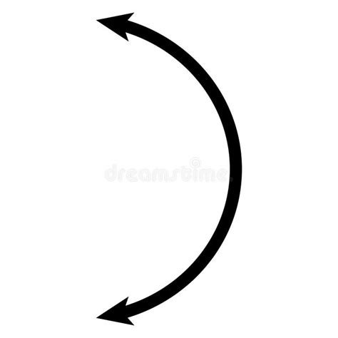 Semicircular Curved Thin Long Double Ended Arrow Dual Semi Circle