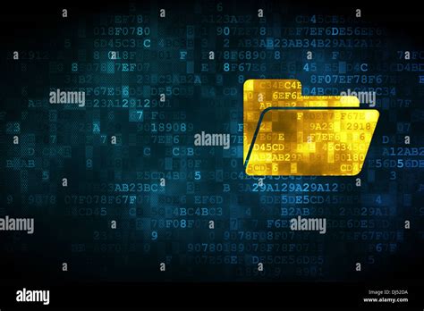 Business Concept Folder On Digital Background Stock Photo Alamy