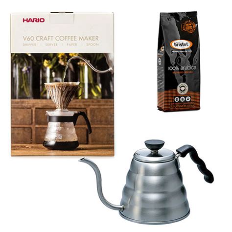 Hario V60 Craft Coffee Maker Kit Hario V60 Buono Water Kettle 12