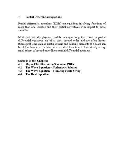 B4 Pdes Pdf Partial Differential Equation Differential Equations
