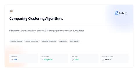 클러스터링 알고리즘 비교 데이터 인사이트 탐색 Labex