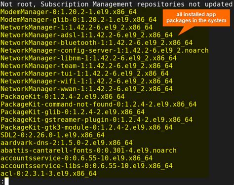 How To Show List Of Installed Packages Using Yum 2 Cases