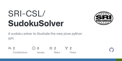 Github Sri Csl Sudokusolver A Sudoku Solver To Illustrate The New Yices Python Api