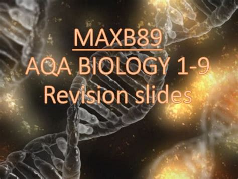 Gcse 9 1 Revision Biology Aqa Unit 3 Revision Slides By Maxb89