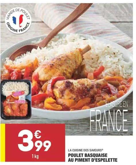Promo Poulet Basquaise Au Piment Despelette La Cuisine Des Saveurs