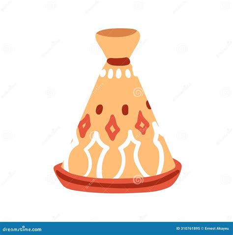 Tagine Dish Traditional Moroccan Kitchen Vessel With Conical Lid
