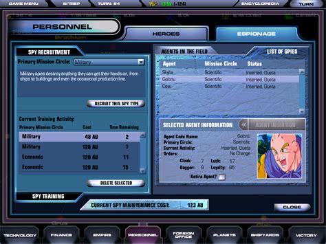 Spy Screen Image Dragon Ball Universe Mod For Master Of Orion 3 Moddb