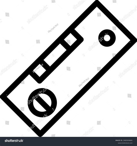 Spirit Level Measurement Icon Black Outline Stock Vector Royalty Free 2465934845 Shutterstock