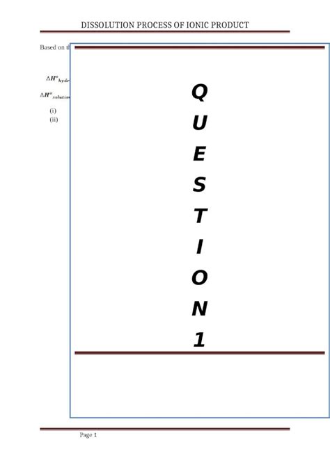 Doc Dissolution Process Of Ionic Solid Dokumen Tips