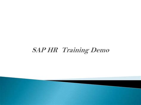 Sap Hr Training Demo PPTX Human Resources Business