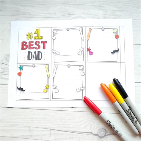 Printable Zig Zag Mini Book For Fathers Day Make And Takes