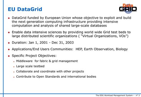 Ppt The Workload Management System In The Datagrid Project Powerpoint