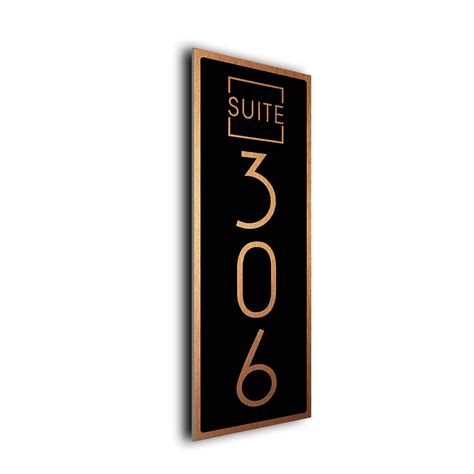 Custom Vertical Suite Sign Suite Signs Copper Suite Numbers