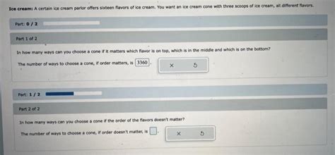 Solved In How Many Ways Can You Choose A Cone If It Matters