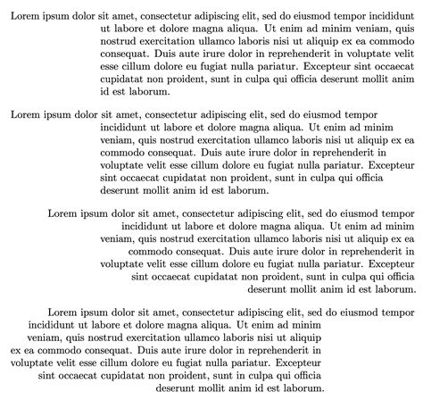 indentation hanging indent for right aligned text tex latex stack