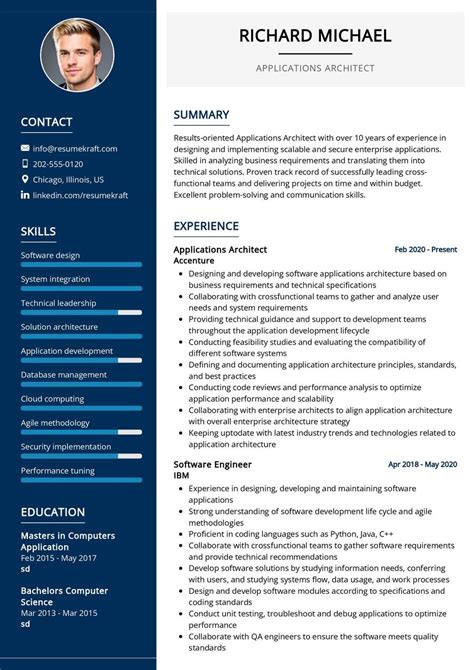 Applications Architect Resume Sample In 2025 Resumekraft