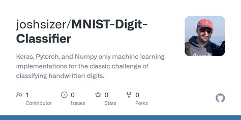 Github Joshsizermnist Digit Classifier Keras Pytorch And Numpy Only Machine Learning