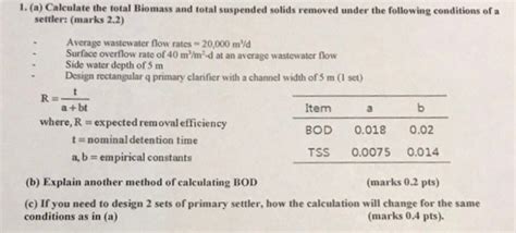 Solved 1 A Calculate The Total Biomass And Total