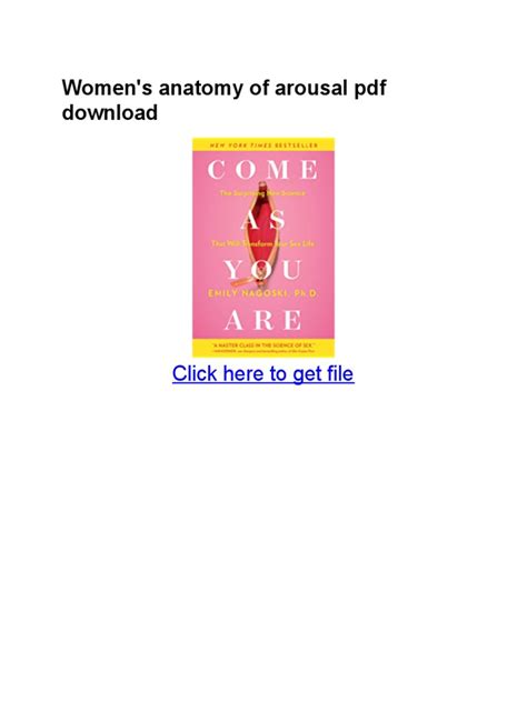 Womens Anatomy Of Arousal Understanding The Documents Focus On