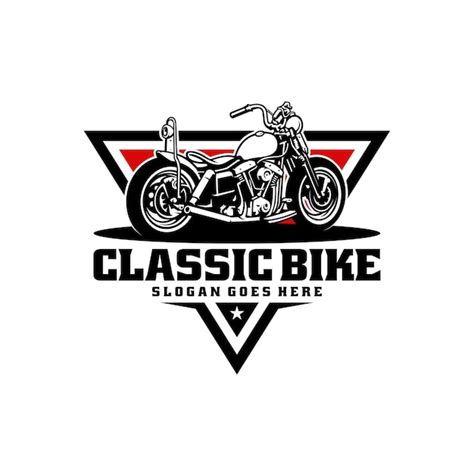 Vecteur De Logo Illustration Moto Vintage Vecteur Premium