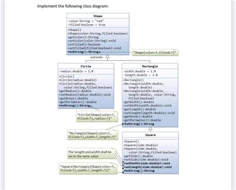 Solved Implerr Write A Superclass Called Shape As Shown Chegg