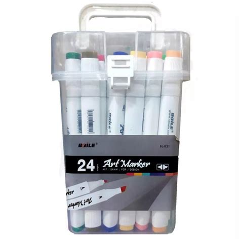 Baile 24 Colors Dual Tip Art Markers Set Bd