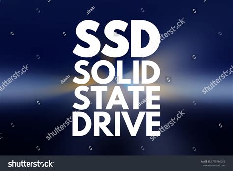 Ssd Solid State Drive Acronym Technology Stock Illustration