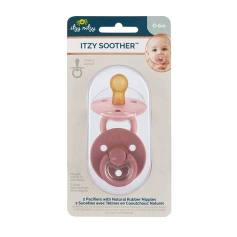 Itzy Ritzy Itzy Soother Natural Rubber Pacifier Set In Blossom Rosewood Pink