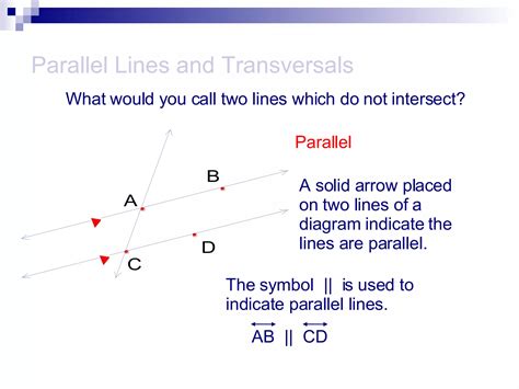 Parallel Lines With Transversals PPT