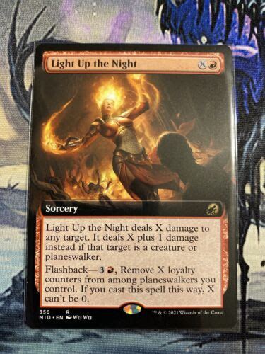 Light Up The Night X1 1x Extended Art Innistrad Midnight Hunt Nm Mtg