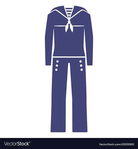 Sailor Uniform Flat Royalty Free Vector Image Vectorstock