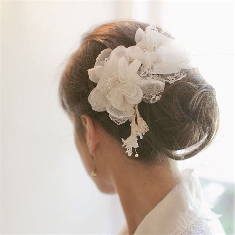 Bridal Silk Flower Hair Pins Sheer Silk By EricaElizabethDesign 180