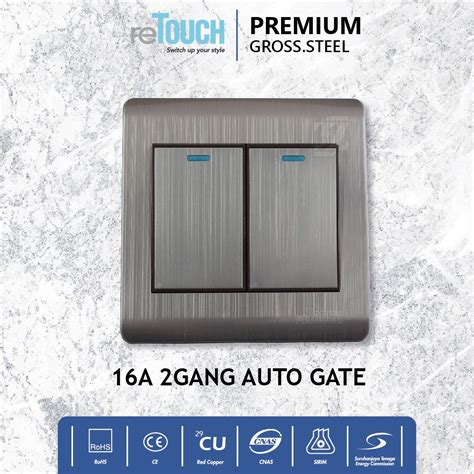 Retouch Premium Gross Steel Aluminium 1g Pressbell Switch 2g Auto Gate