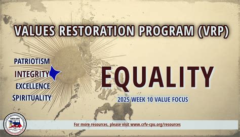 Diving Deep Into The Core Of Equality Council For The Restoration Of Filipino Values Crfv