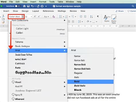 Change Character Style In Word