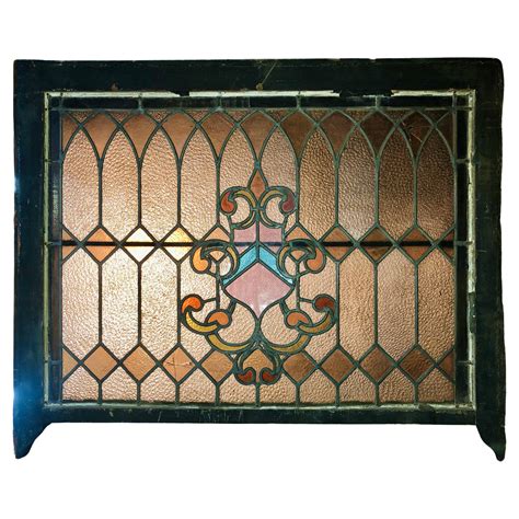 Stained Glass Privacy Window 40 X 29 For Sale At 1stdibs