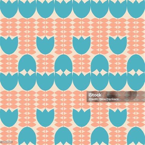 현대적인 벡터 추상기하학적 배경과 양식에 일치시키는 꽃 잎 줄기가 복고풍 스칸디나비아 스타일로 꾸며진다 파스텔 컬러의 심플한 셰이프 그래픽 스위플 패턴 0명에 대한 스톡