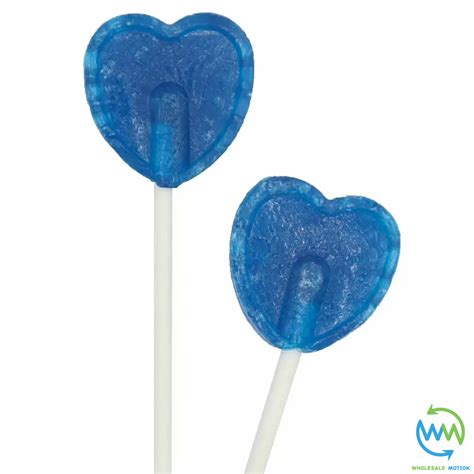 Heart Lollipops Sweets Valentines Day Candy Love Wedding Blue Raspberry