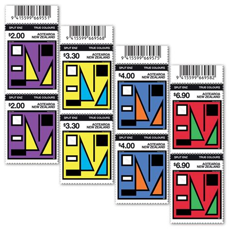 2024 Split Enz True Colours Set Of Barcode B Blocks Nz Post Collectables