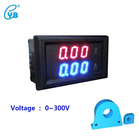 YB VA DC V LED Dual Voltage Current Dual Meters Digital Display Voltage Current Meters