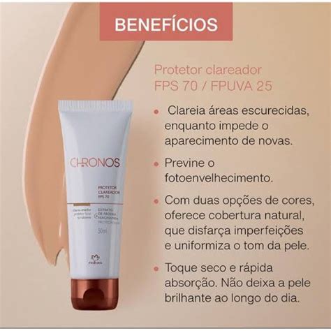 Protetor Clareador Chronos FPS 70 50ml Shopee Brasil
