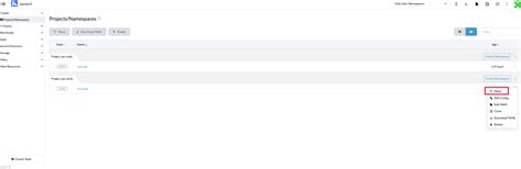 ui not providing proper error message while moving name space from one