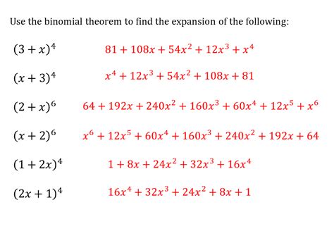 Binomial Expansion Worksheet Printable Word Searches