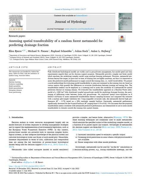 Hydrology Metamodel Transferability Pdf Cross Validation