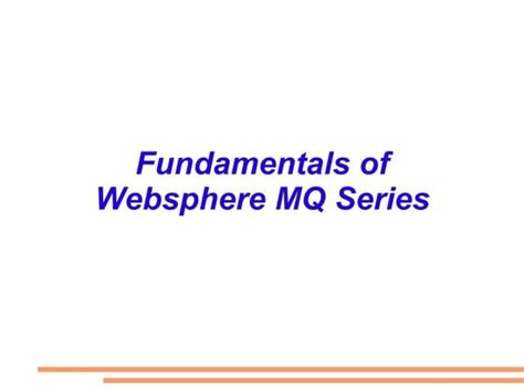 Ibm Mq Interview Questions And Answers Ppt