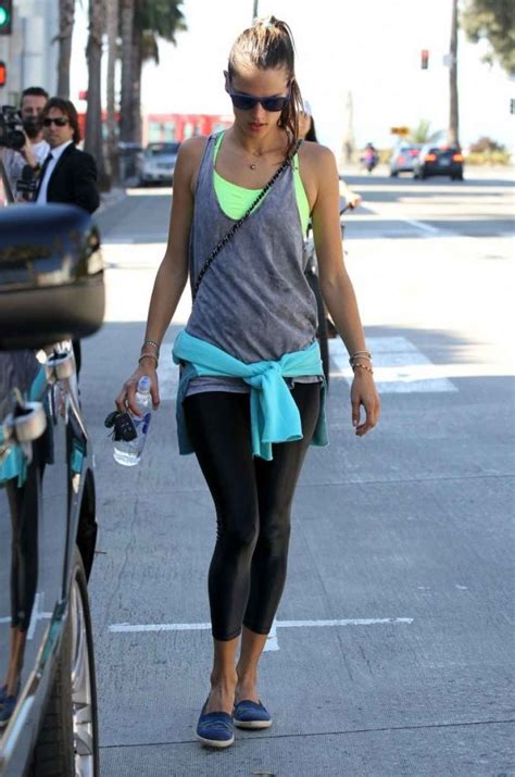 Alessandra Ambrosio Street Style Leaving The Gym In Santa Monica