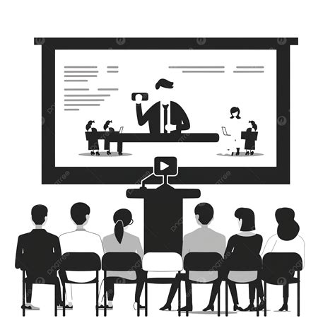 Video Seminar Vector Concept Black Illustration Video Seminar Vector