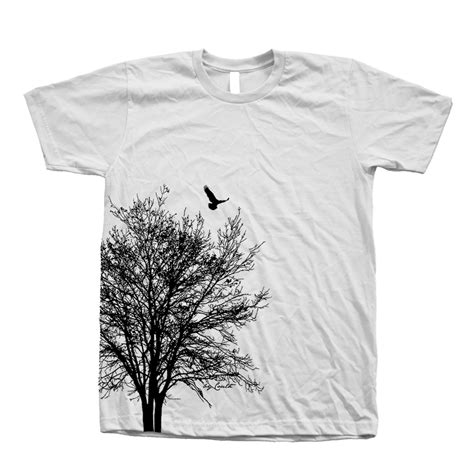 Tree T Shirt Mens T Shirt Unisex T Shirt Screen Print Crew Neck
