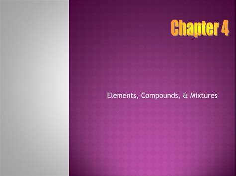 Ppt Elements Compounds And Mixtures Powerpoint Presentation Free