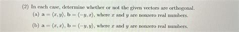 solved 2 ﻿in each case determine whether or not the given